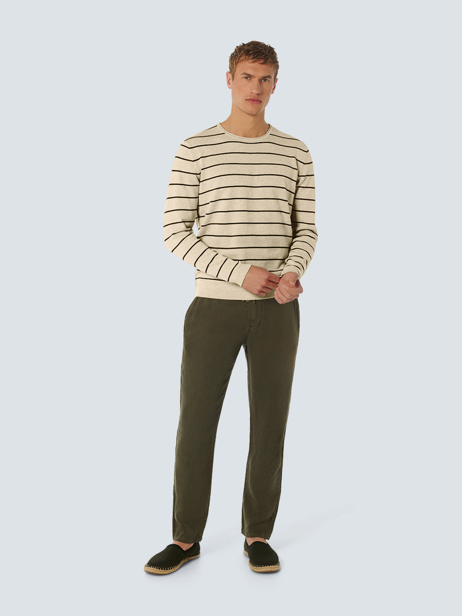 Stripped Crew Neck: Cream – Cutler & Co