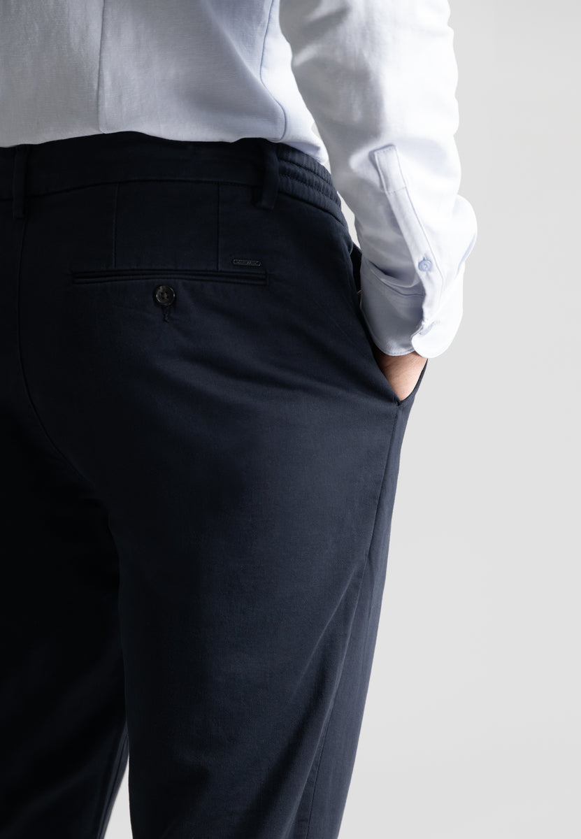 Lancaster Twill Knit Chino: Dark Navy – Cutler & Co