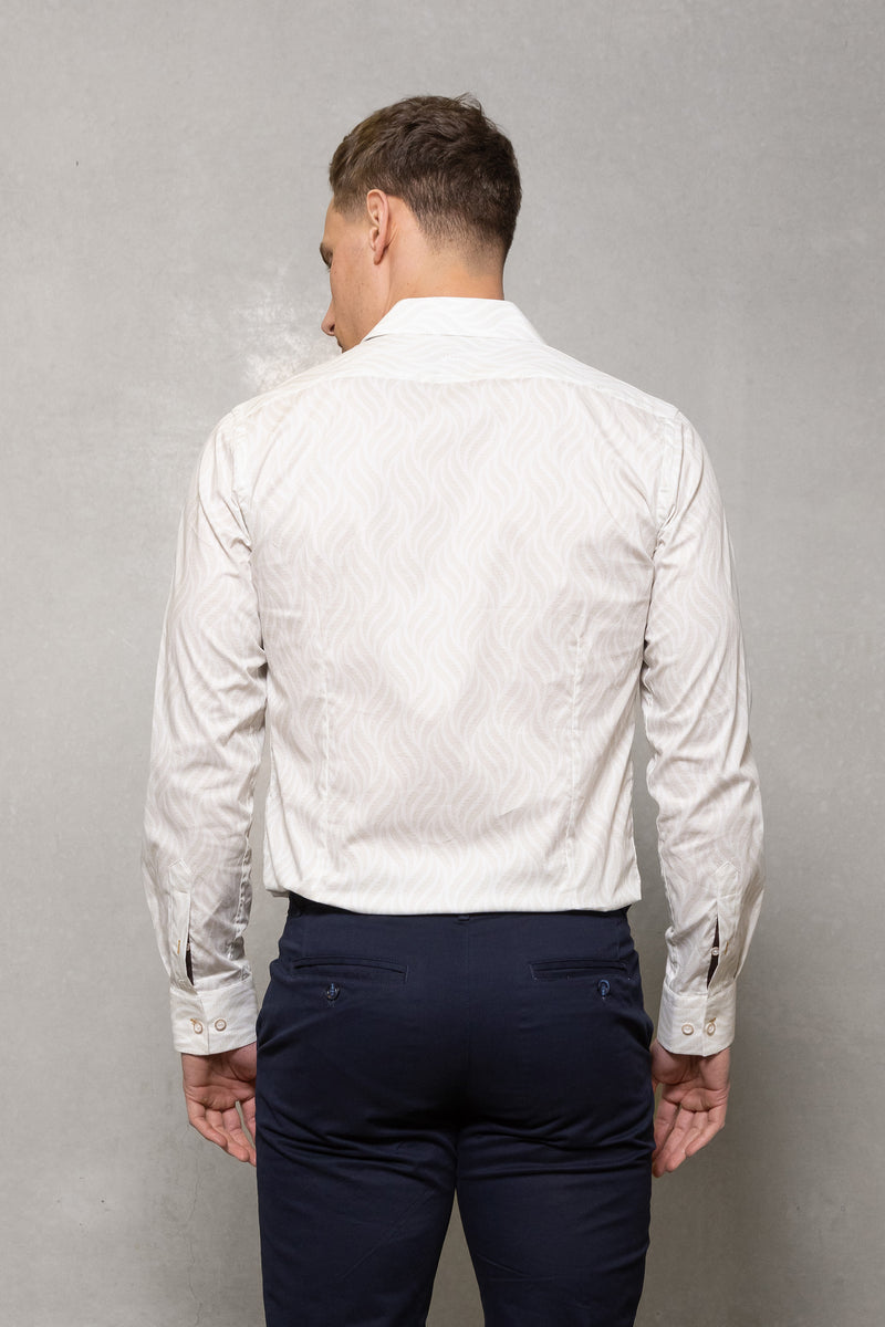Blake Tonal Print Shirt: Bone – Cutler & Co