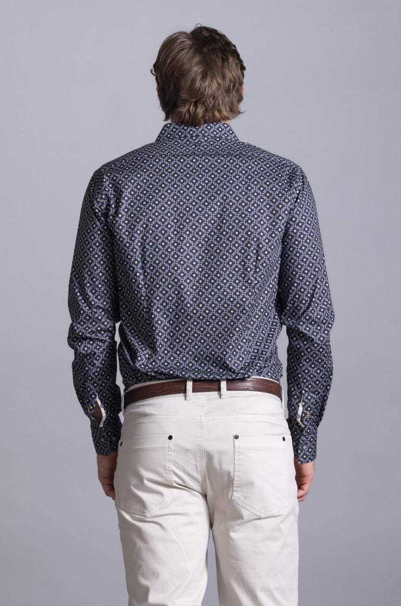 Nigel Print Shirt: Academy – Cutler & Co